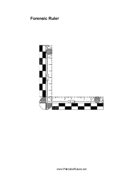 L Shaped Forensic Ruler - Printable Ruler