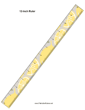 Lemon Ruler - Printable Ruler